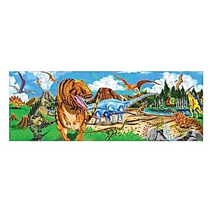 Melissa & Doug Land of Dinosaurs Floor Puzzle (48 pcs, 4 feet long) - FSC Certified