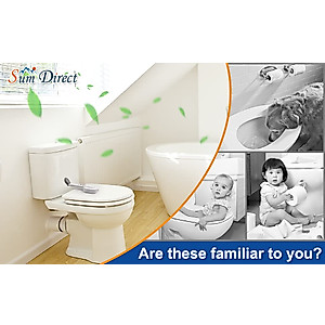 SumDirect Child Safety Toilet Lock - 3Pcs Upgraded Adhesive Baby Proof Toilet Seat Lock for Toddler, Kid, Pet with Strong Adhesive,No Tools Installation (3Pcs, White)