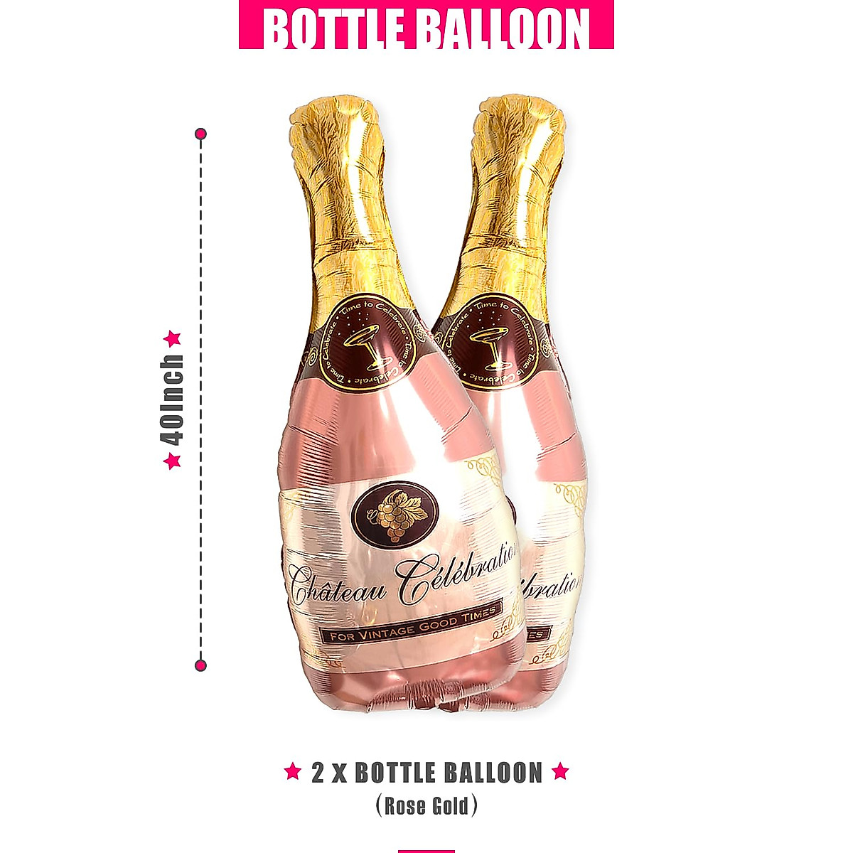 21st Birthday Party Decorations for Her Rose Gold Supplies Big Set with Birthday Banner and 21 BDay Digit Balloons for Women Including Latex and Confetti Balloons