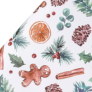 RUSPEPA Christmas Wrapping Tissue Paper - Gingerbread Man Design Tissue Paper Bulk for Gift Wrap, Christmas, Baby Shower, Art Crafts, Birthday, Wedding and More - 13.7X 19.7 inches - 60 Sheets