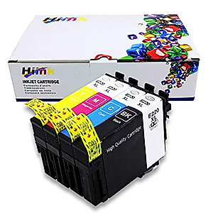 HIINK Remanufactured Ink Cartridge Replacement for Epson 220 Ink High Yield use with Epson XP-320 XP-420 XP-424 WF-2630 WF-2650 WF-2660 WF-2750 WF-2760(Black Cyan Magenta Yellow, 4 Pack)