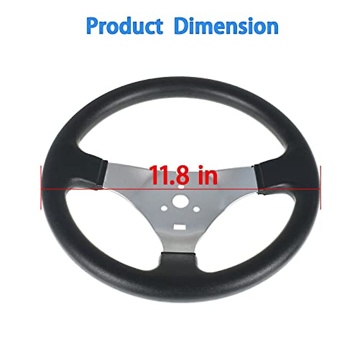 labwork 300mm Steering Wheel Steel Kit 320mm Gear Rack Pinion Adjustable Shaft Set Replacement for 110cc Go Kart