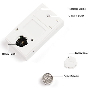 Monitor Digital Indoor Hygrometer with LCD Display Temperature Gauge Humidity Meter for Home or Greenhouse (Black+White, 4 Pack)