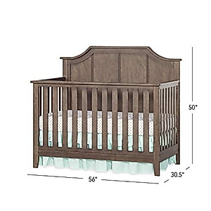 Child Craft Rylan 4-in-1 Convertible Crib, Baby Crib Converts to Day Bed, Toddler Bed and Full Size Bed, 3 Adjustable Mattress Positions, Non-Toxic, Baby Safe Finish (Cocoa Bean Brown)