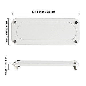 2 Pack Home Sink Caddy, Instant Dry Bathroom Sink Organizer, Fast Drying Diatomaceous Earth Stone Sink Tray Dish for Soap Sponge Holder Toothbrush Cup, Stainless Steel Feet with Rubber Bottom, White