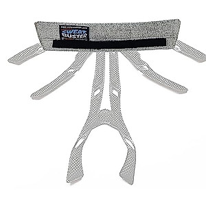 Sweat Buster Skinny Bike Helmet Sweatband. Stops Dripping Sweat. Premium Comfort, Simple Helmet Integration & Quick Removal for Washing. All Cycling Helmets (Light Gray, Single)