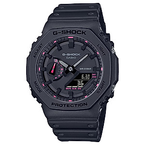 G-Shock Casio Pink Ribbon Edition Analog-Digital Black Resin Strap Watch | GA-2100P-1A