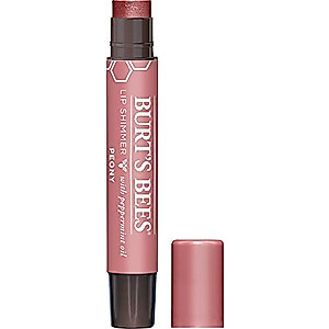 Burt's Bees Lip Balm Easter Basket Stuffers, Moisturizing Lip Shimmer for Women, With Vitamin E & Coconut Oil, 100% Natural, Peony, 0.09 Ounce (4 Pack)