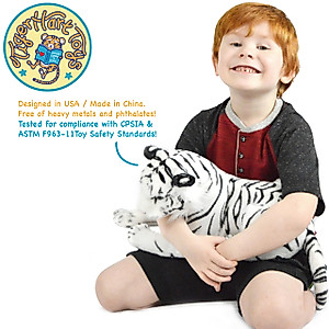 TigerHart Saphed The White Tiger - 17 Inch Stuffed Animal Plush