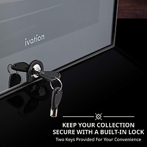 Ivation 51 Bottle Compressor Wine Cooler Refrigerator w/Lock | Large Freestanding Wine Cellar For Red, White, Champagne or Sparkling Wine | 41f-64f Digital Temperature Control Fridge Glass Door Black