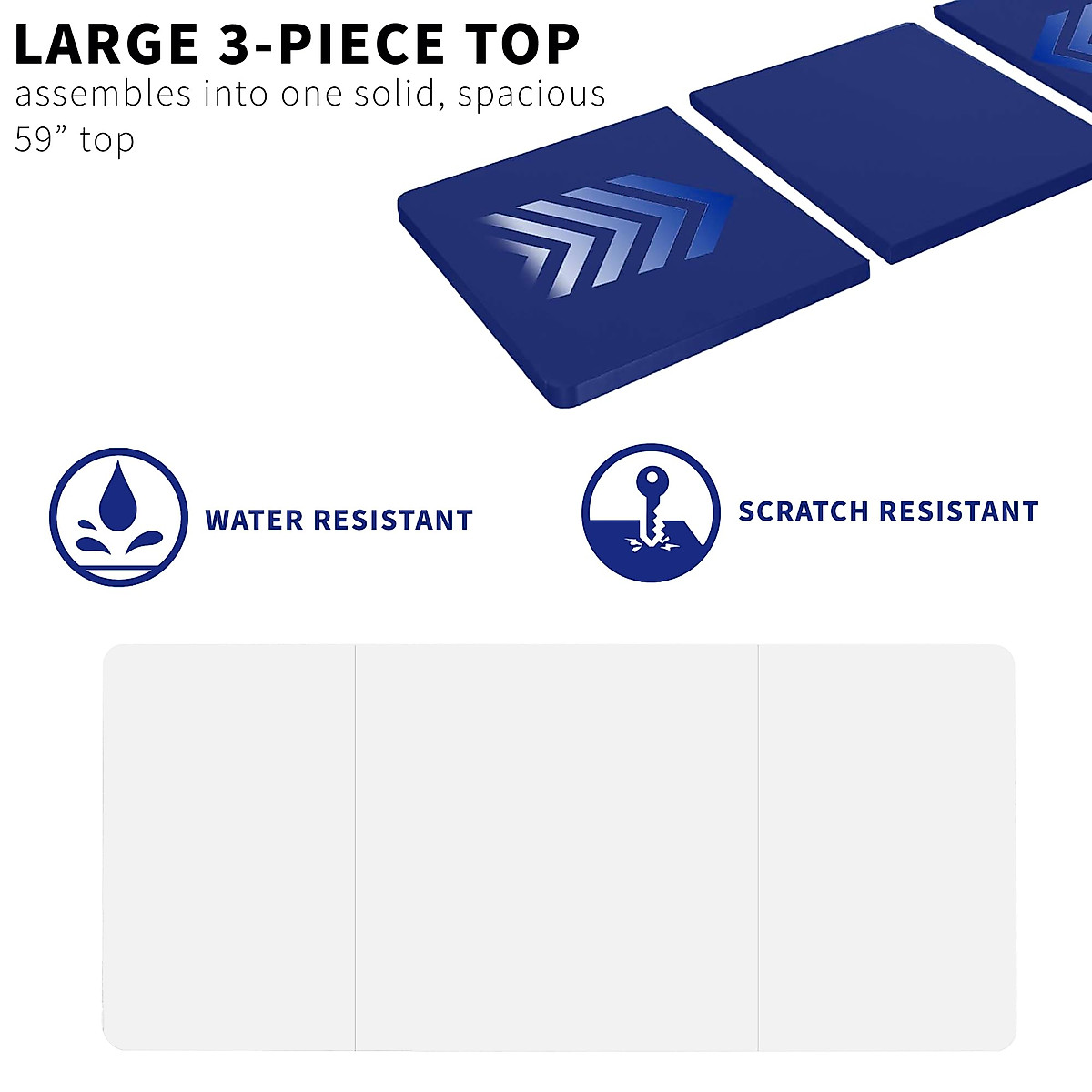 VIVO Universal 60 x 30 inch Table Top for Standard and Sit to Stand Height Adjustable Home and Office Desk Frames, White Desktop, DESK-TOP60-30W