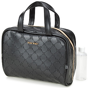 Nine West Women's Toiletries Bag - Travel Makeup and Toiletries Matching Accessories Set - Makeup Organizer Case Set, Size One Size, Black