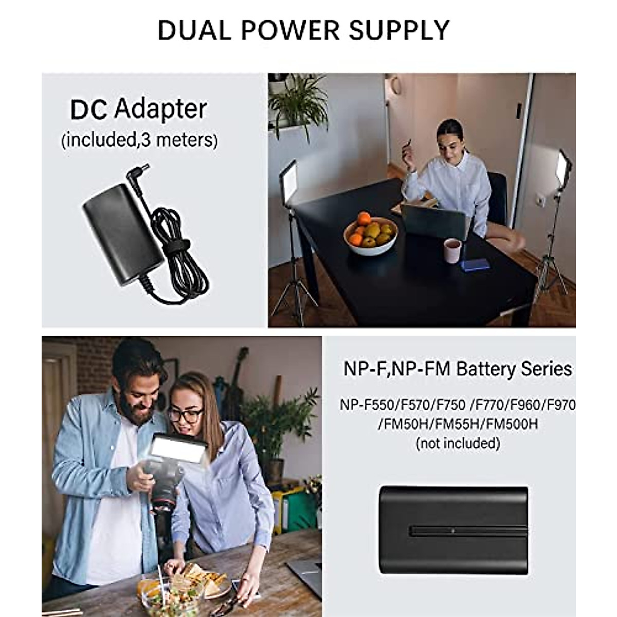 Switti LED Video Light Lighting Kit, Dimmable Bi-Color Panel Light with Stand for Photography/Live Streaming/YouTube/Video Conference|3200K-5600K, CRI95+