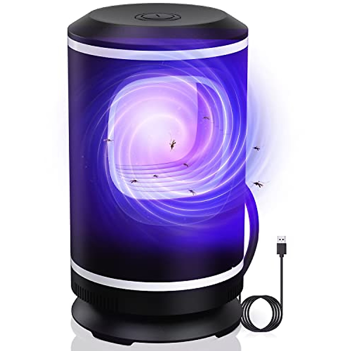 Bug Zapper Indoor, GILAYGROW Insect Trap, Fly Trap, Fruit Flies Trap, Electric Mosquito Killer Trap, Mosquito Zapper, Quiet Mosquito Lamp for Living Room, Office, Kitchen, Bedroom(Black)