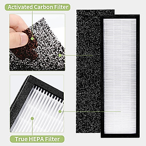 Nisreen AC4825 HEPA Filter B Replacement Compatible with Guardian FLT4825 Filter B, for 22" Air Pu-rifier Models AC4825E AC4825 AC4300 AC4900CA AP2200CA, 2 HEPA and 6 Pre-Filter