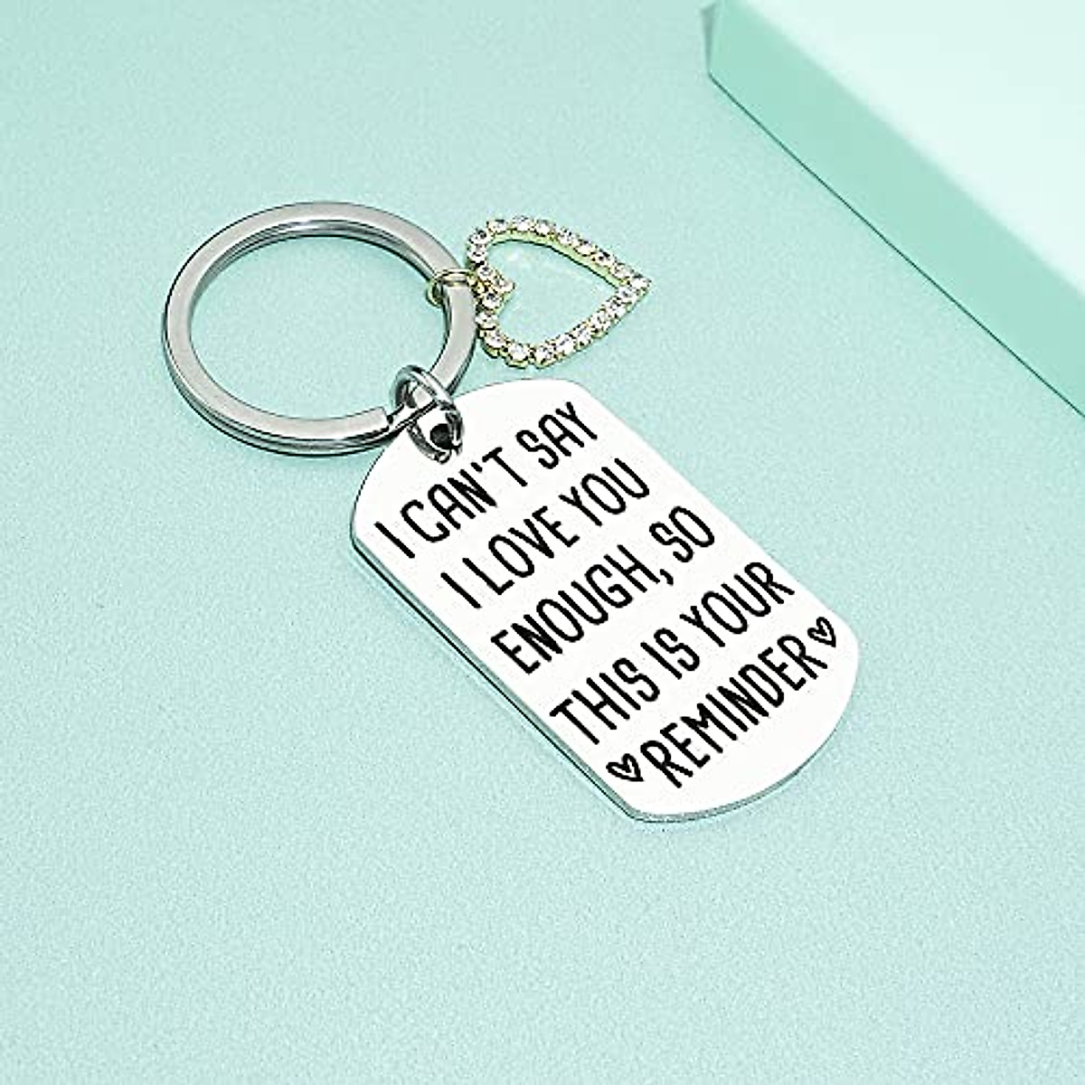 Valentine's Day Gift for Women for Boyfriend Girlfriend Adults Christmas Gifts for Husband Wife Couples I Love You More Keychain Cute Gifts from Husband Him Wife Her Presents