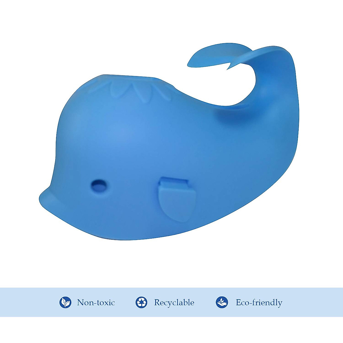 Aurelie Silicone Whale Tub Faucet Cover for Kids, Protective Baby Safety Products for the Bathtub Spout, Blue