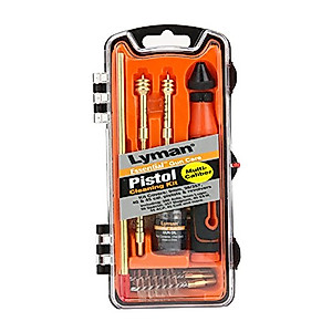 Lyman Multi Caliber Pistol Cleaning Kit 9mm, 40Cal, 45ACP 3 Caliber Pistol Cleaning Kit 9mm, 40Cal, 45ACP,Orange