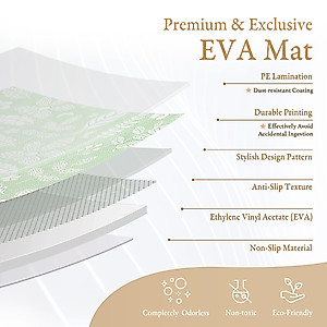 Popsykosy Premium Exercise & Baby Foam Play Mats - Stylish & Large Non-Toxic Puzzle Floor Mat - 6 Tiles - Spacious 6ft x 4ft - Peel-Resistant Reinforced - Soft, Thick, Waterproof - Olive Green