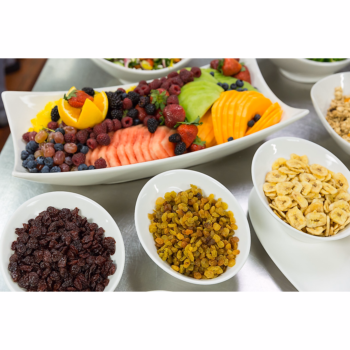 10 Strawberry Street OSLO 21" x 10.375" Rolled Coupe Platter, White