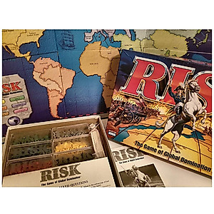 Parker Brothers Risk 1998 Board Game with Army Shaped Pieces