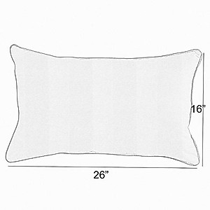 Mozaic Home AMZ129811SP Lumbar Pillow, 2 Count (Pack of 1), Navy with Blue Stripes