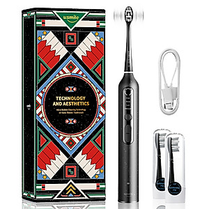 usmile Electric Toothbrush, Sonic Electric Toothbrush with Smart 3D Display, 4 Modes and 3 Intensities, Built-in Timer, U3 Black