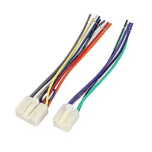 A ABSOPRO Car CD Player Wiring Harness Radio Adapter for Toyota Corolla 1987-2017 Plastic White