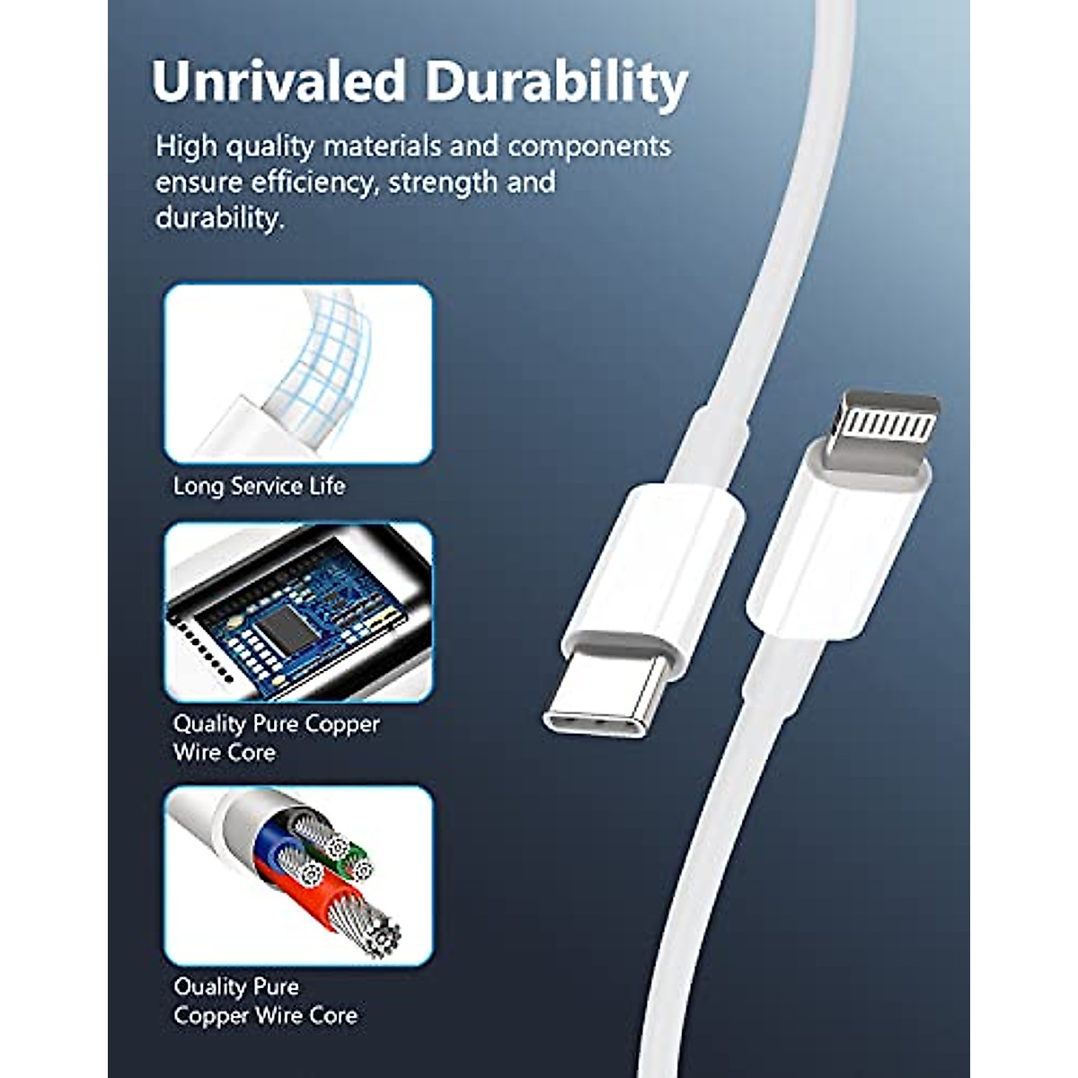 Car Charger for iPhone 13, 43W Fast USB C Car Charger Adapter Dual Port, 25W USB-C & 18W USB iPhone Car Charger Aluminum Alloy with Lightning Cable for iPhone 13/12 Pro Max/11 Pro/XS/XR/8 and More