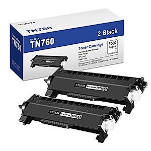 WISETA Compatible Toner Cartridge Replacement for Brother TN760 TN 760 TN730 TN 730 to Compatible with MFC-L2710DW HL-L2350DW HL-L2370DWXL MFC-L2750DW HL-L2395DW MFC-L2690DW (Black, 2 Pack)