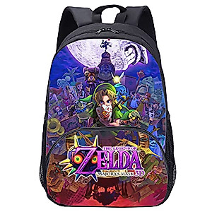 The Legend of Zelda Graphic Lightweight Book Bag,Durable Canvas Daypack Laptop Knapsack with Frontal Pocket
