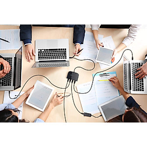 Cable Matters USB C to 4-Port Gigabit Ethernet Switch for Network Sharing on The Move (Thunderbolt Ethernet Splitter, USB C Network Switch, USB C Gigabit Switch) Compatible with Thunderbolt 4 / USB 4