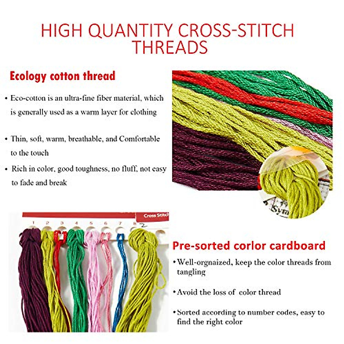 Stamped Cross Stitch Kits Counted Kit Cross-Stitching Pattern for Home Decor, 14CT Pre-Printed Fabric Embroidery Crafts Needlepoint Kit -Landscape Out of The Window 21.3"×14.6"