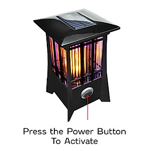 PIC Solar Flame Effect Patio Lantern Bug Zapper, ½ Acre Coverage, 2 Pack