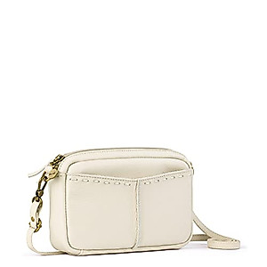 The Sak womens Cora Leather Crossbody, Stone, One Size US