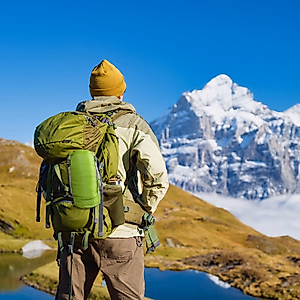 AEGISMAX Camping Sleeping Bag,Warm Weather 52℉- Goose Down Sleeping Bag,Portable Urltra-Light Mummy Sleeping,Outdoor Hiking for Adults Backpacking with Compression Bags(Green,Medium)