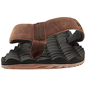 Volcom Men's Recliner Leather Sandal, Vintage Brown, 8 C/D US