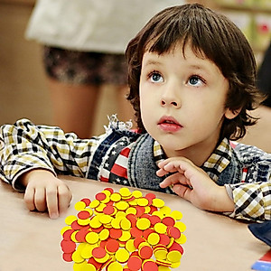 SEETOOOGAMES 1 inch Two-Color Counters, Red/Yellow, Educational Counting, Sorting, Patterning, Grouping & Math Bingo Chips, 400 Pieces