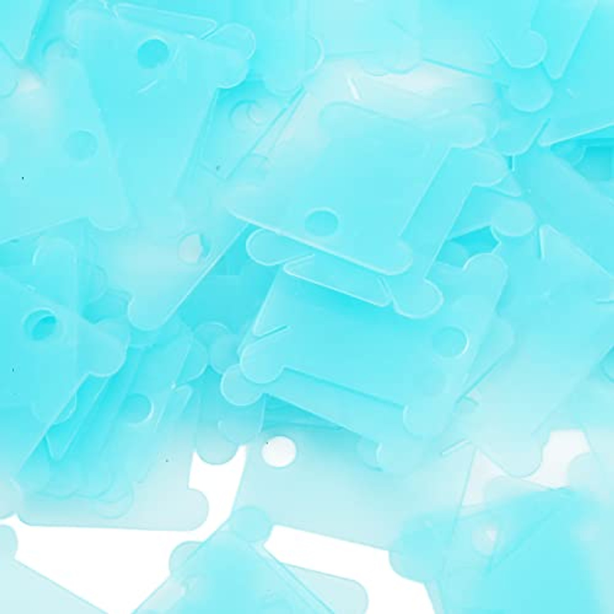 100PCS Plastic Floss Bobbin - Transparent Matte Embroidery Floss Bobbins for Organizing Threads, Cross Stitch Supplies - Environmental Plastic Floss Winder and Thread Organizer