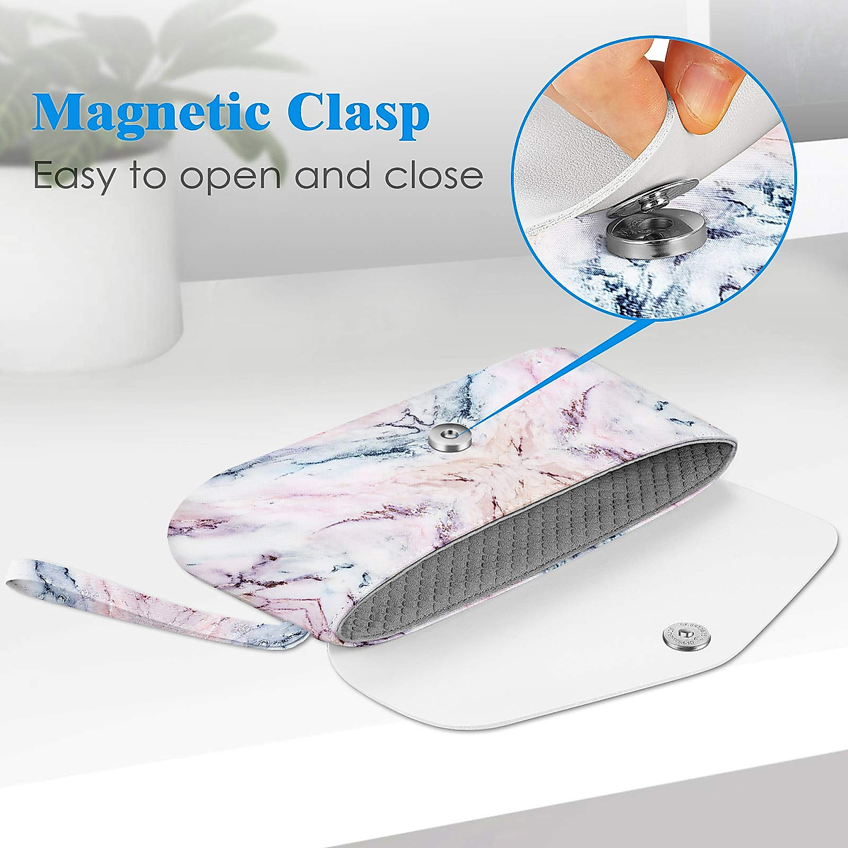 Fintie Carrying Case for Nintendo Switch Lite 2019 - Portable Travel Bag Protective Sleeve Pouch w/ Side Pocket, Game Card Slots, Holding Strap for Nintendo Switch Lite and Accessories, Marble Pink