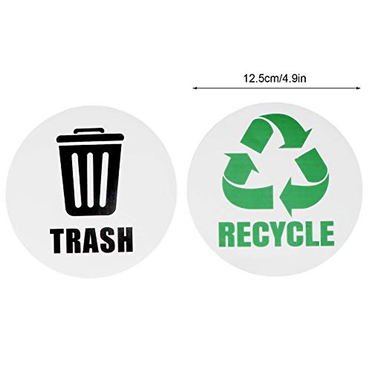 Jeanoko 18/Set Recycle Decal Recycle Sticker Trash Label Sticker Waterproof Trash Classification Sticker for Cans Garbage Containers Bin