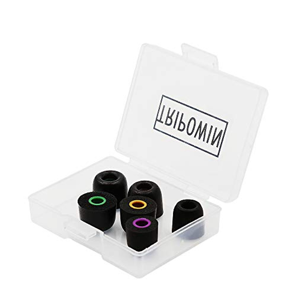 Linsoul Tripowin Spiral Groove Memory Foam Eartips, 3 Pairs, Suitable for 4.5mm-6.5mm Earphone