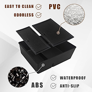 Muslogy Center Console Organizer Compatible with GMC Acadia 2017-2022 2023 Accessories Acadia SL SLE SLT Denali AT4 Middle Console Storage Box Armrest Insert Tray ABS Material