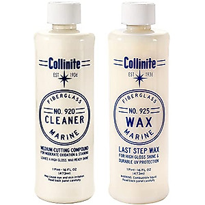Collinite 920 Fiberglass Boat Cleaner & 925 Fiberglass Boat Wax Combo Pack