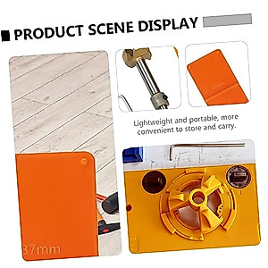 Housoutil Orange Suit 2 Sets 8Pcs Hole Punch Tool Lip Gloss kit Drill Guide Cabinet Hinge kit Router jigs Hole Guide Hinge Positioning Tools Hole Opener Carpentry Tools Plastic Makeup