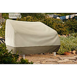 Home-Complete Outdoor Cover for Loveseat, Sofa, Bench- 58 Inch Heavy Duty Water Resistant Patio Furniture Protective Cover with Vent and Custom Fit
