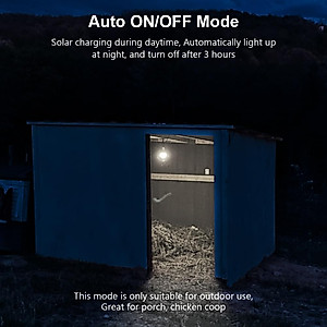 Flyhoom Solar Light Bulbs Dusk to Dawn Solar Lights Indoor, Portable Solar Chicken Coop Lights Hanging Solar LED Camping Lights, 2-Pack