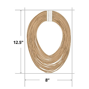 ZENZII Multi Strand Statement Bib Necklace for Women (Red)