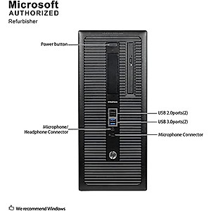 HP ProDesk 600 G2 Small Form Factor PC, Intel Quad Core i5-6500 up to 3.6GHz, 16G DDR4, 512G SSD, 4K Support, VGA, DP, Win 10 Pro 64-Multi-Language Support English/Spanish/French(Renewed)