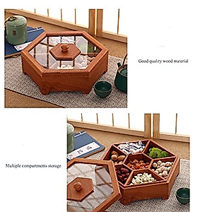 MISS Z Wood Candy Biscuit Storage Box with Lid Home Food Storage Container Boxes Nuts Snacks Fruit Organizer Case Food Jars Set